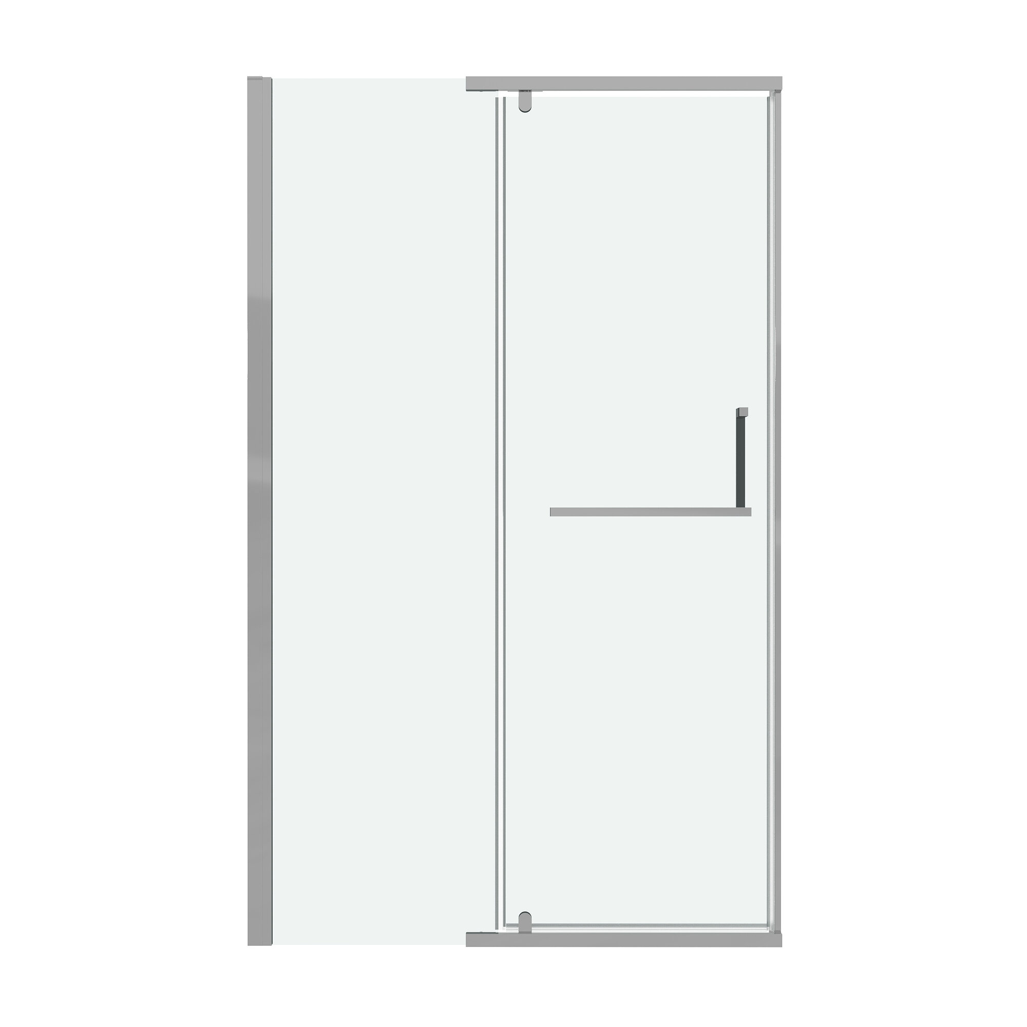 Дверь в нишу Grossman Pragma 100. K33.03.100.10.00 (100х195) хром, стекло прозрачное, распашная, 1 место