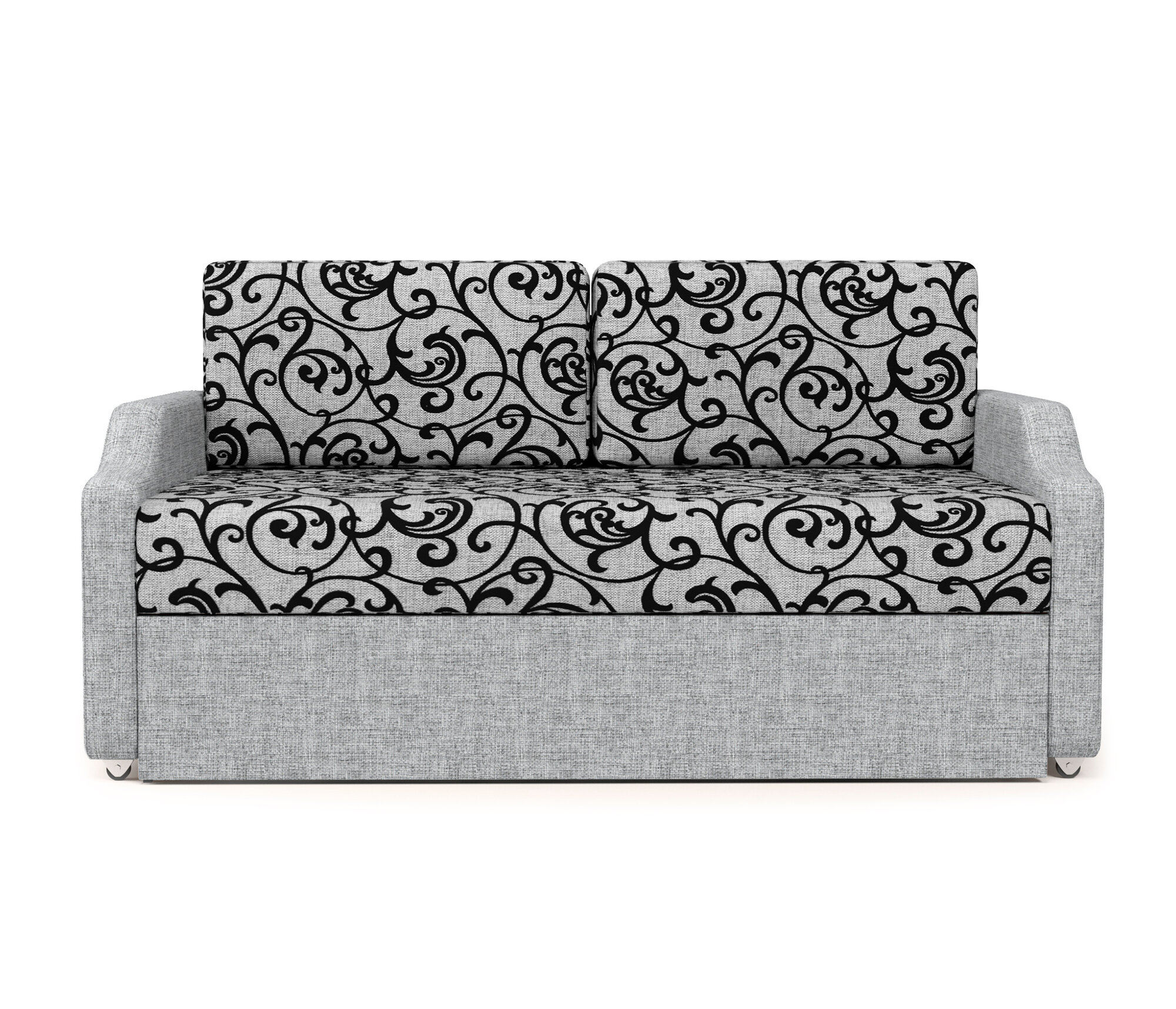 Диван кушетка Малыш шенилл серый узоры