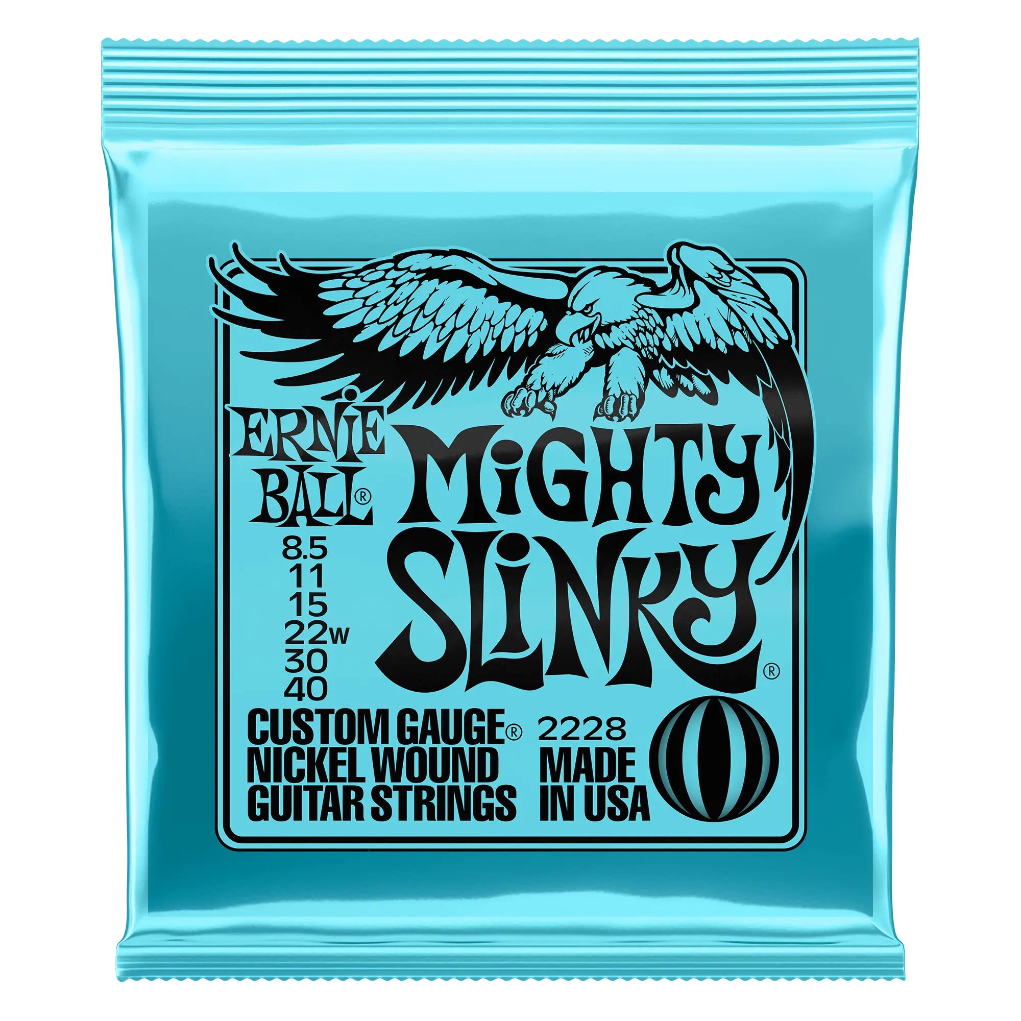 Струны для электрогитары Ernie Ball 2228 Nickel Wound Mighty Slinky 8.5-40