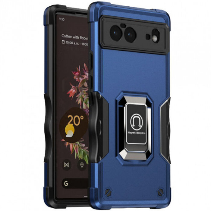 Magnet Ring Противоударный чехол с кольцом под магнитный держатель для Google Pixel 6