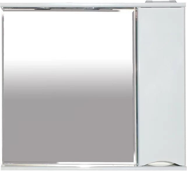 Зеркальный шкаф Misty Элвис П-Элв-01085-011П 83,2x74,2 см R, с подсветкой, выключателем, белый глянец
