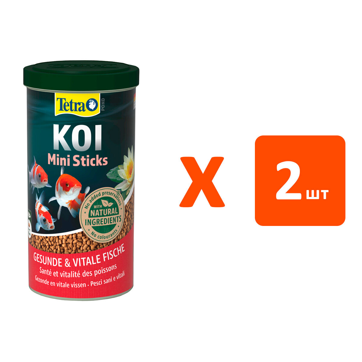 TETRA POND KOI MINI STICKS корм гранулы для мальков карпов Кои (1 л х 2 шт)