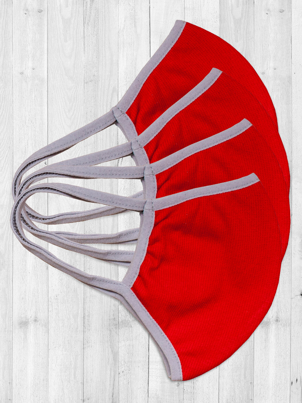 Тканевые маски для лица защитные "Красный монотон"