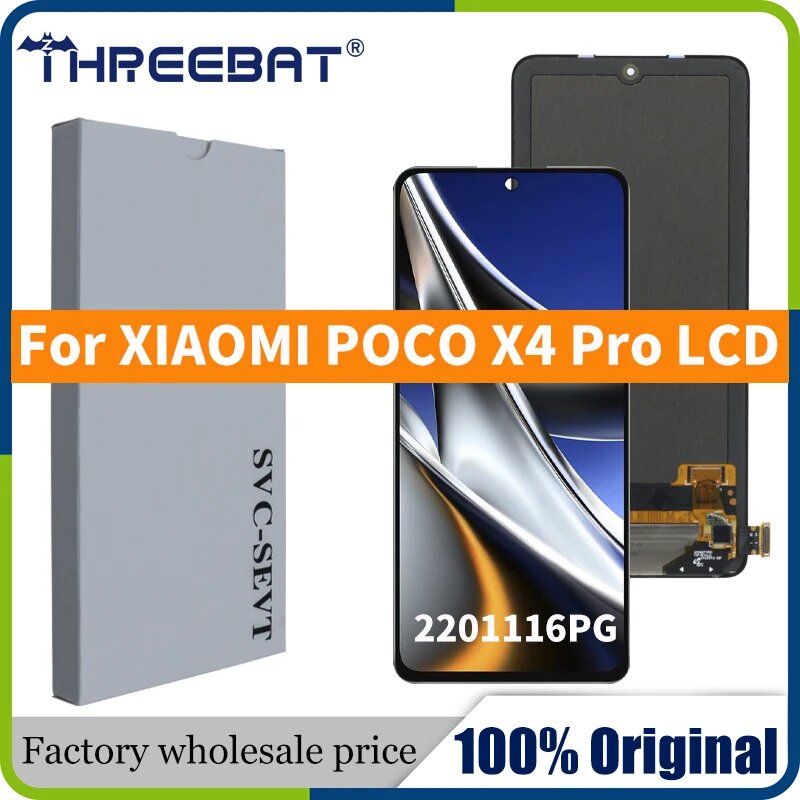Оригинальный Pantalla для Xiaomi Poco X4 Pro 5G 2201116PG ЖК-дисплей с дигитайзером сенсорного экрана в сборе для Poco X4 Pro, запасные части OLED No Frame