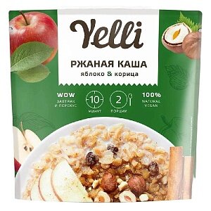 Каша YELLI Ржаная яблоко&корица 60г