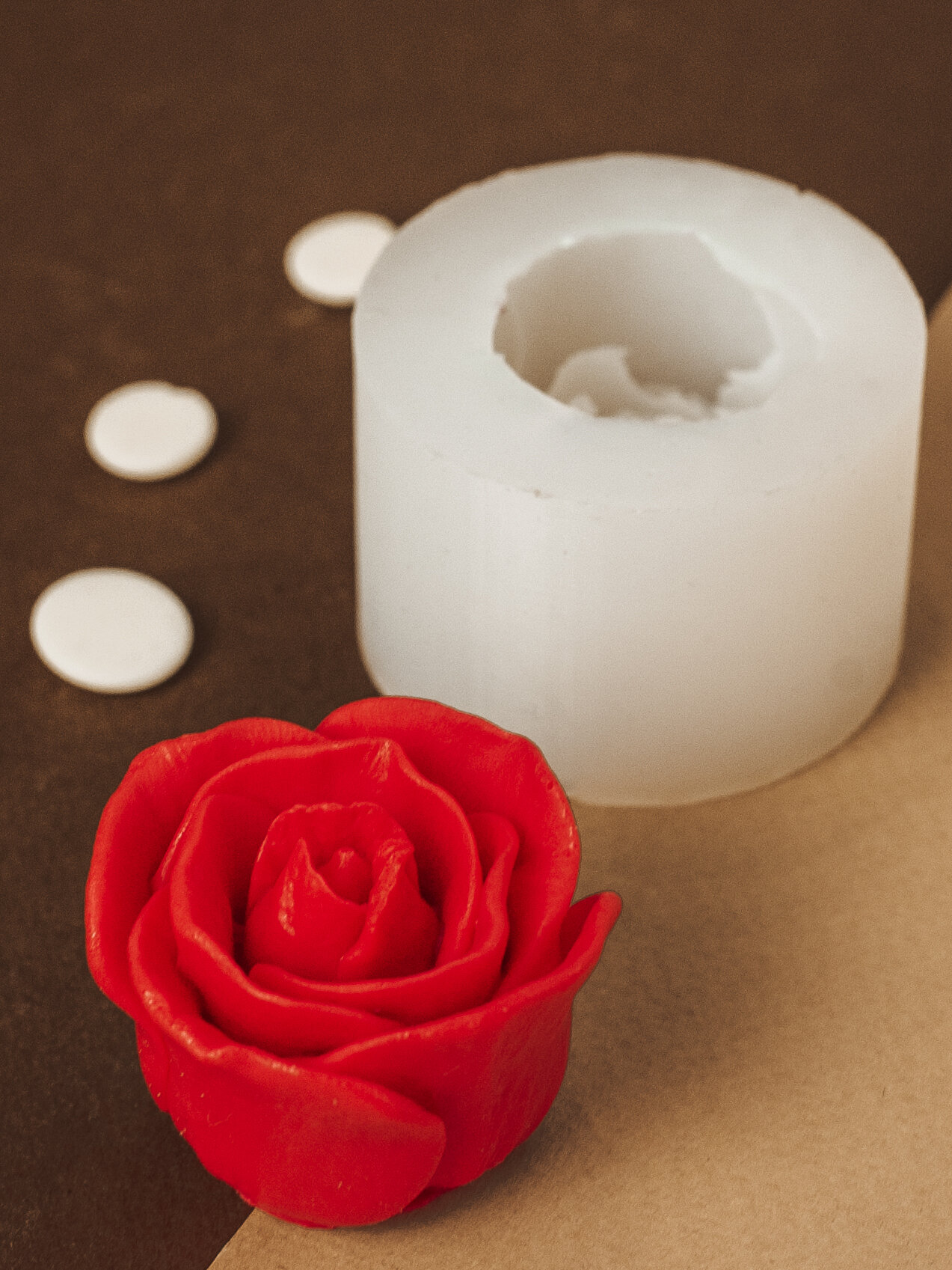Силиконовый молд "Роза №2", форма для шоколада, мыла и воска
