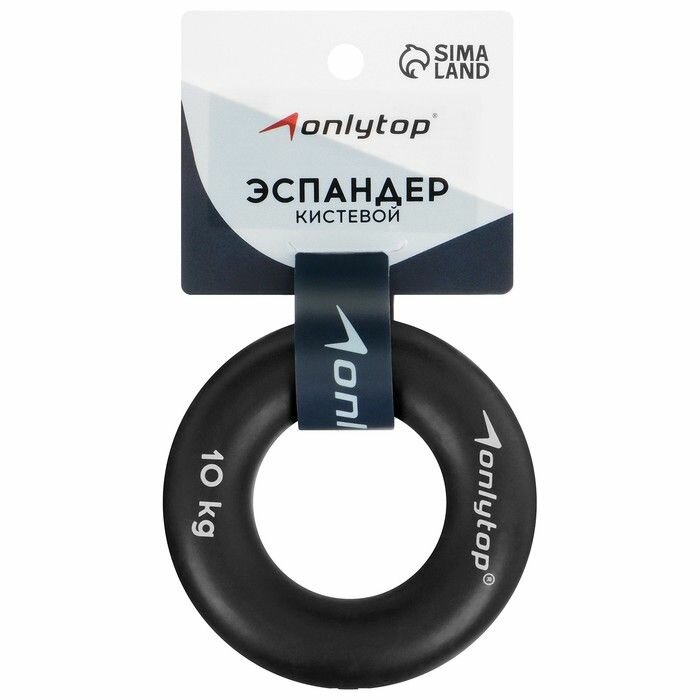 Эспандер кистевой ONLYTOP, 10 кг, цвет чёрный
