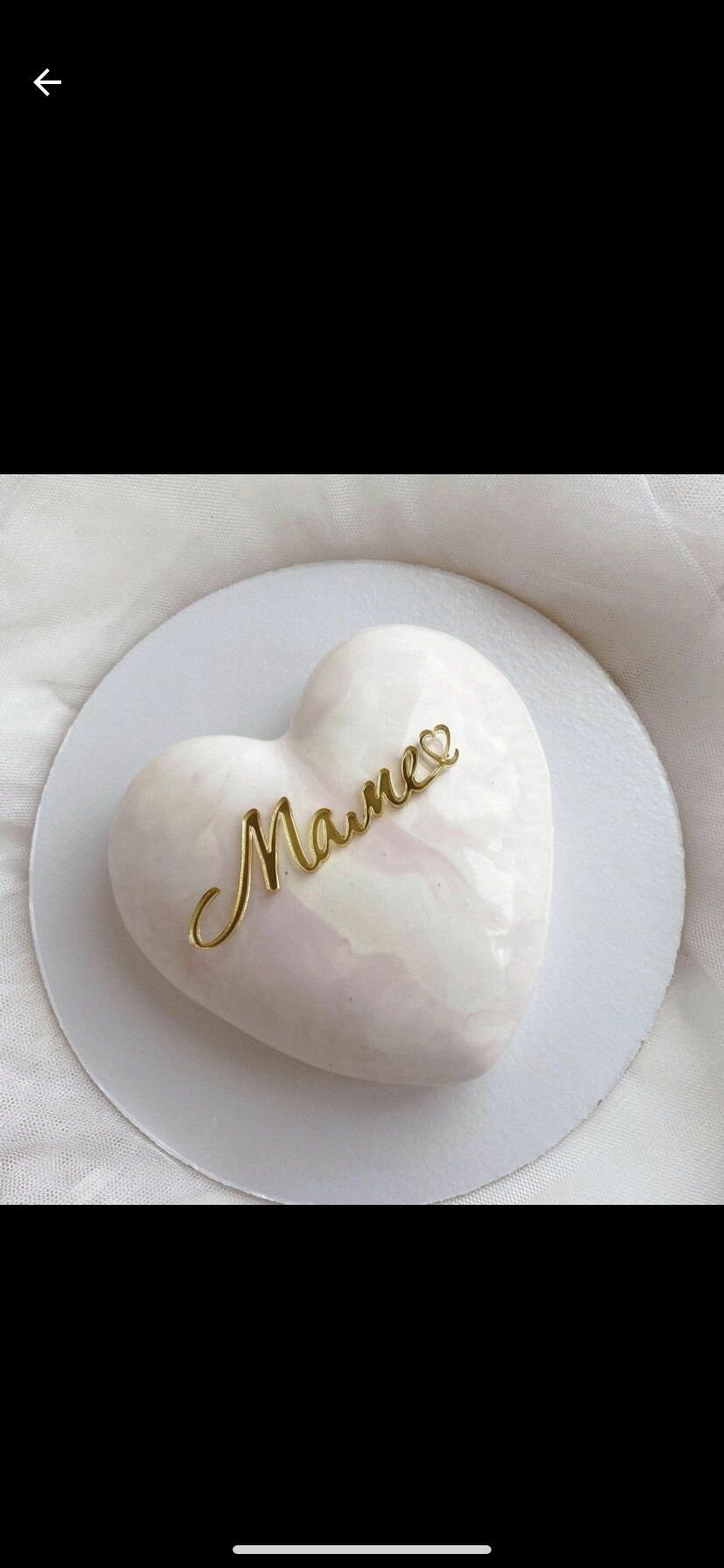 Зеркальные Топперы Zazerkalie, Маме с сердечком 9 см , золото, 5 штук