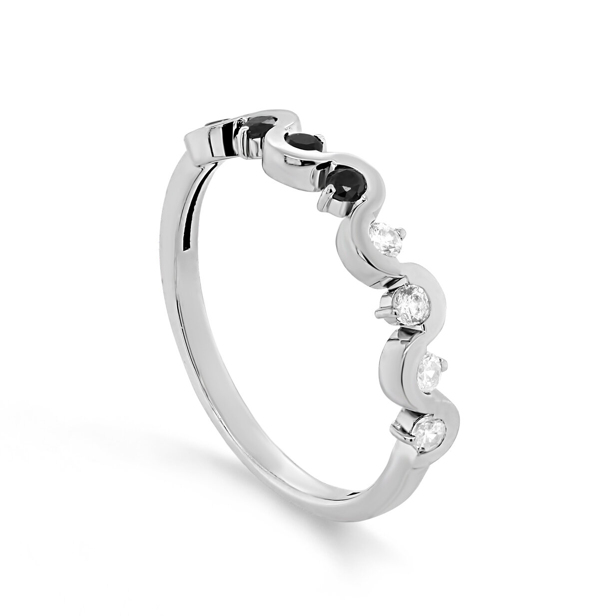 Кольцо, серебро, 925 проба, фианит