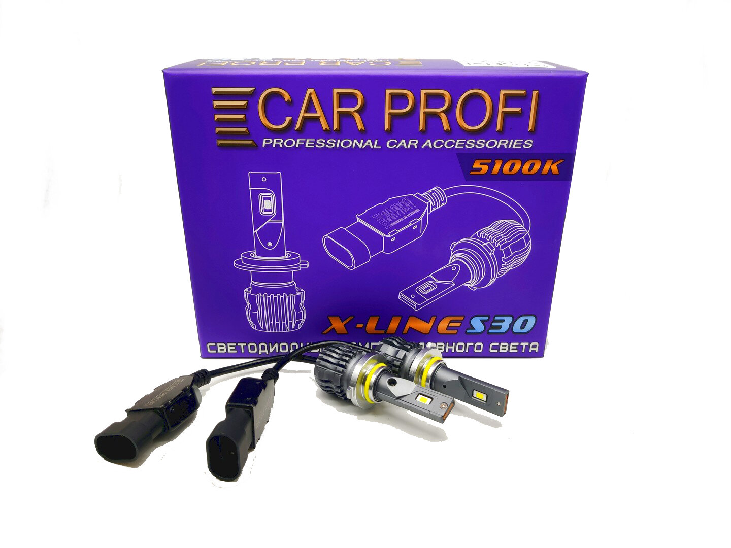 Светодиодные LED лампы Car Profi S30 с цоколем HB3 (2 шт. комплект)