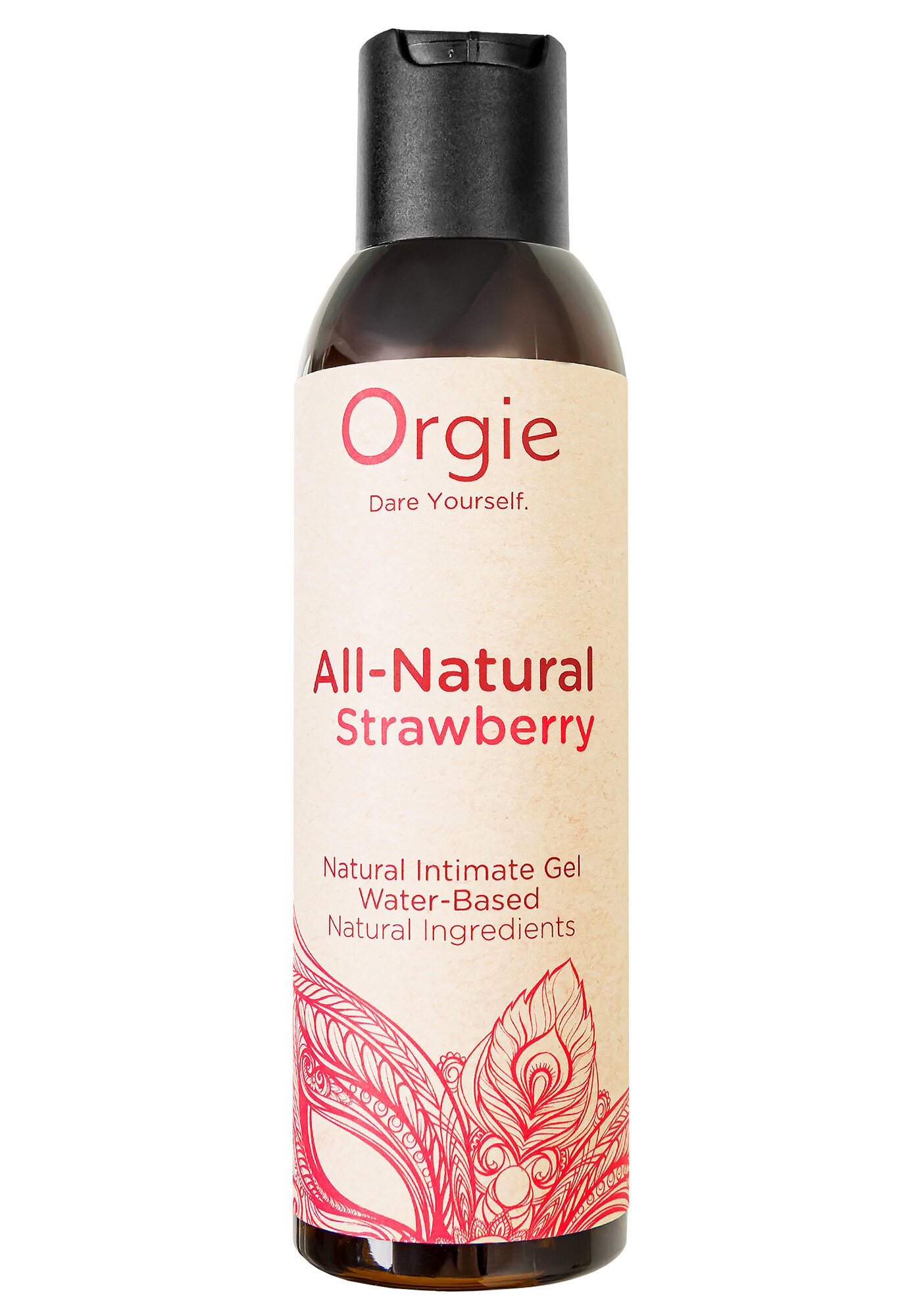 Интимный гель на водной основе с ароматом клубники All-Natural Strawberry, 150 мл