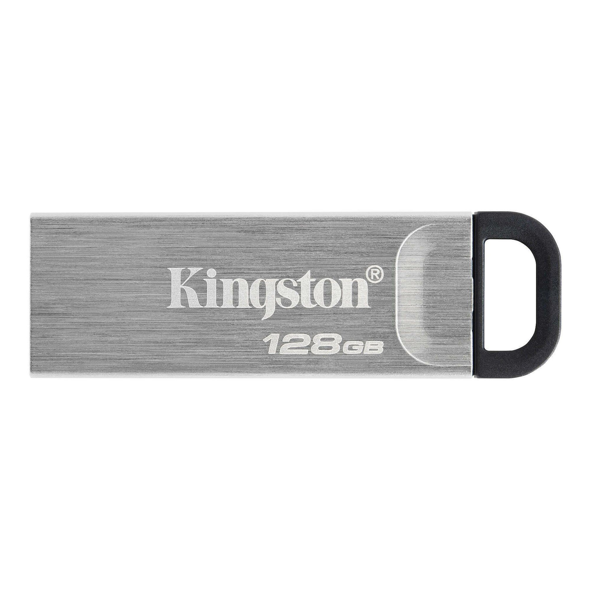 Флеш Диск Kingston 128Gb DataTraveler Kyson DTKN/128GB USB3.2 серебристый