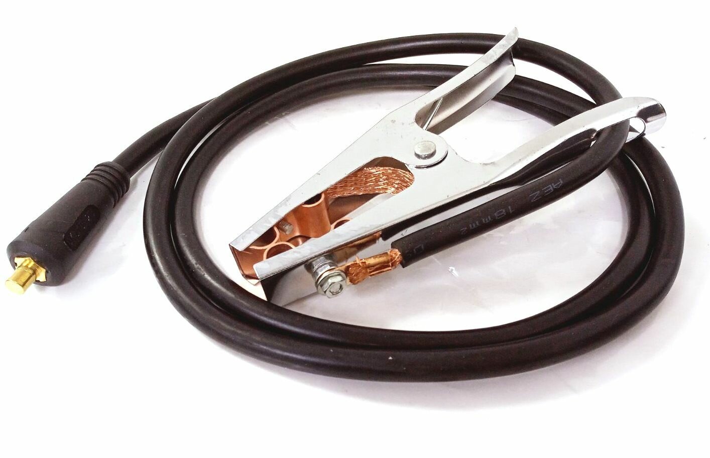 Кабель сварочный массы, байонетный, сечение кабеля 22мм2, длина 2м, электродежатель средней мощности