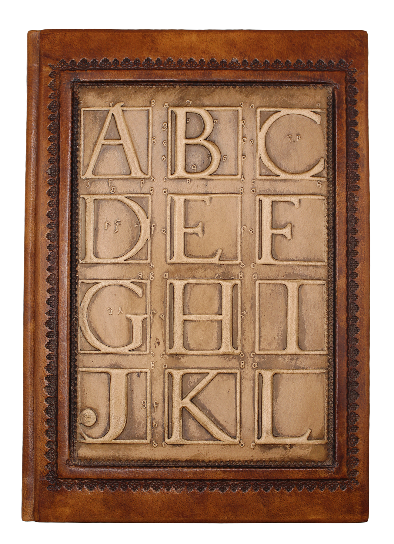 Ежедневник из натуральной кожи "ABC" 15х22 см. Коричневый. Сменный блок страниц.