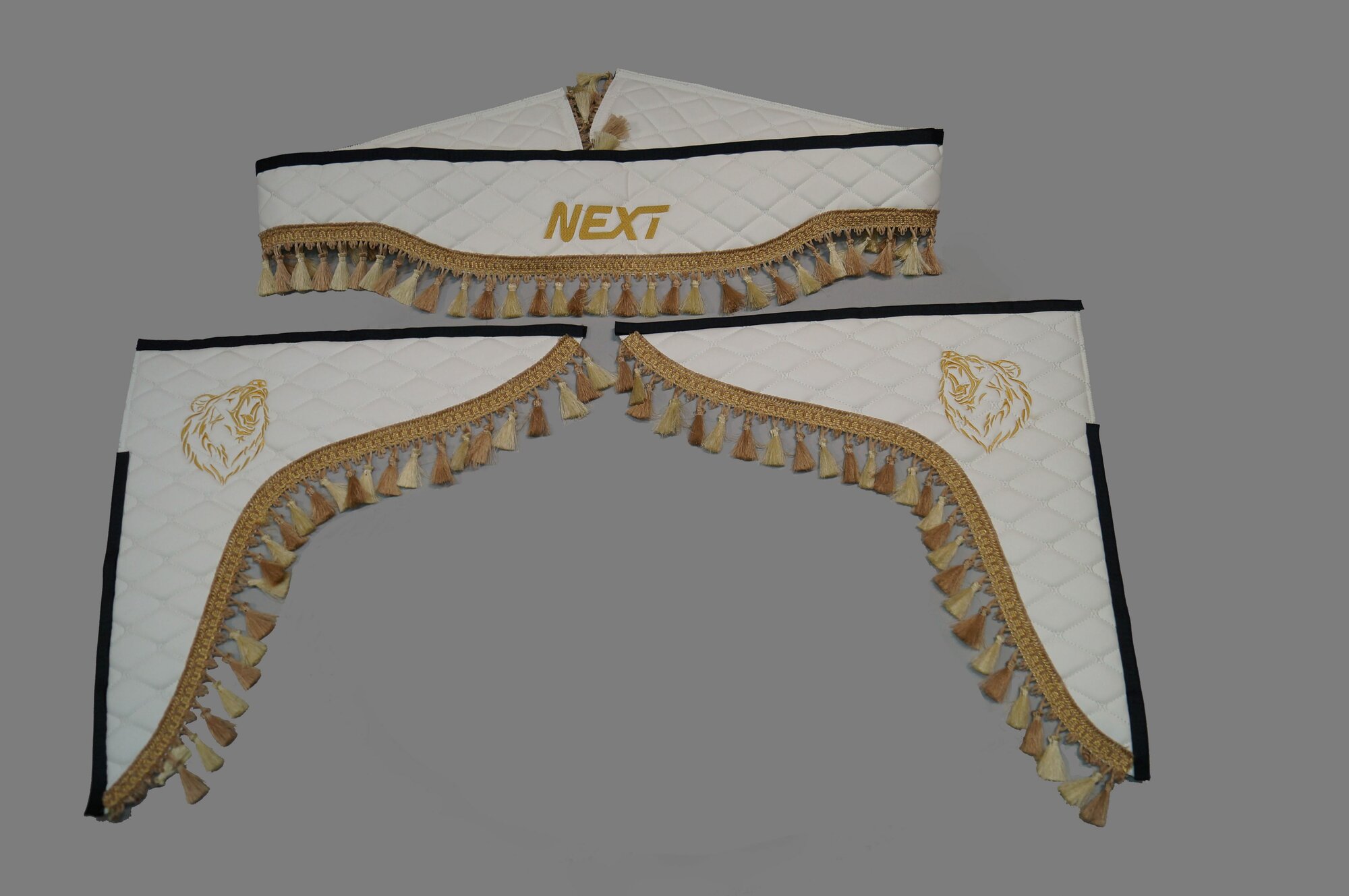 Ламбрекены (1.8м) для автомобилей ГН. Вышивка, Белые