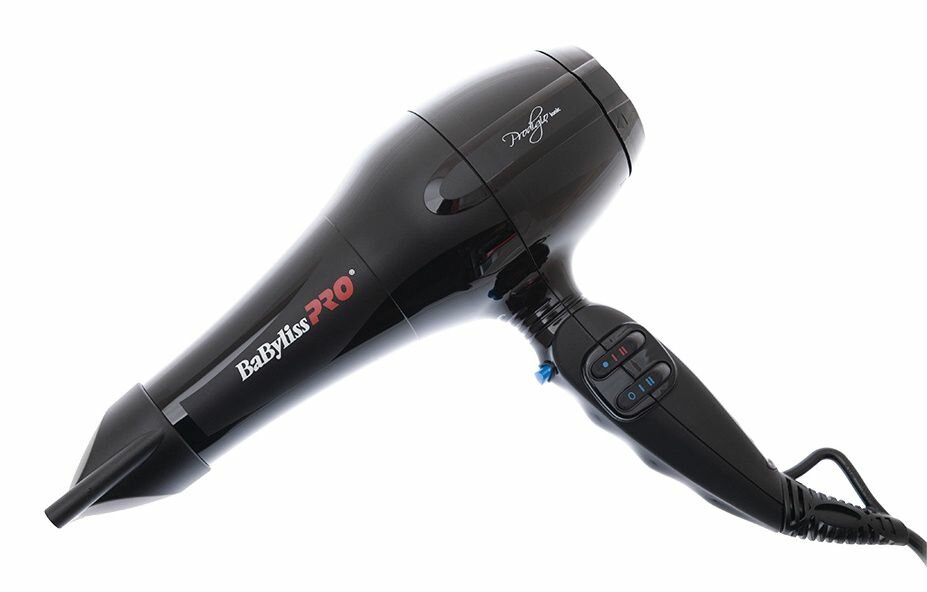 Фен для волос профессиональный с насадками Babyliss Pro Prodigio Ionic 2300Вт черный