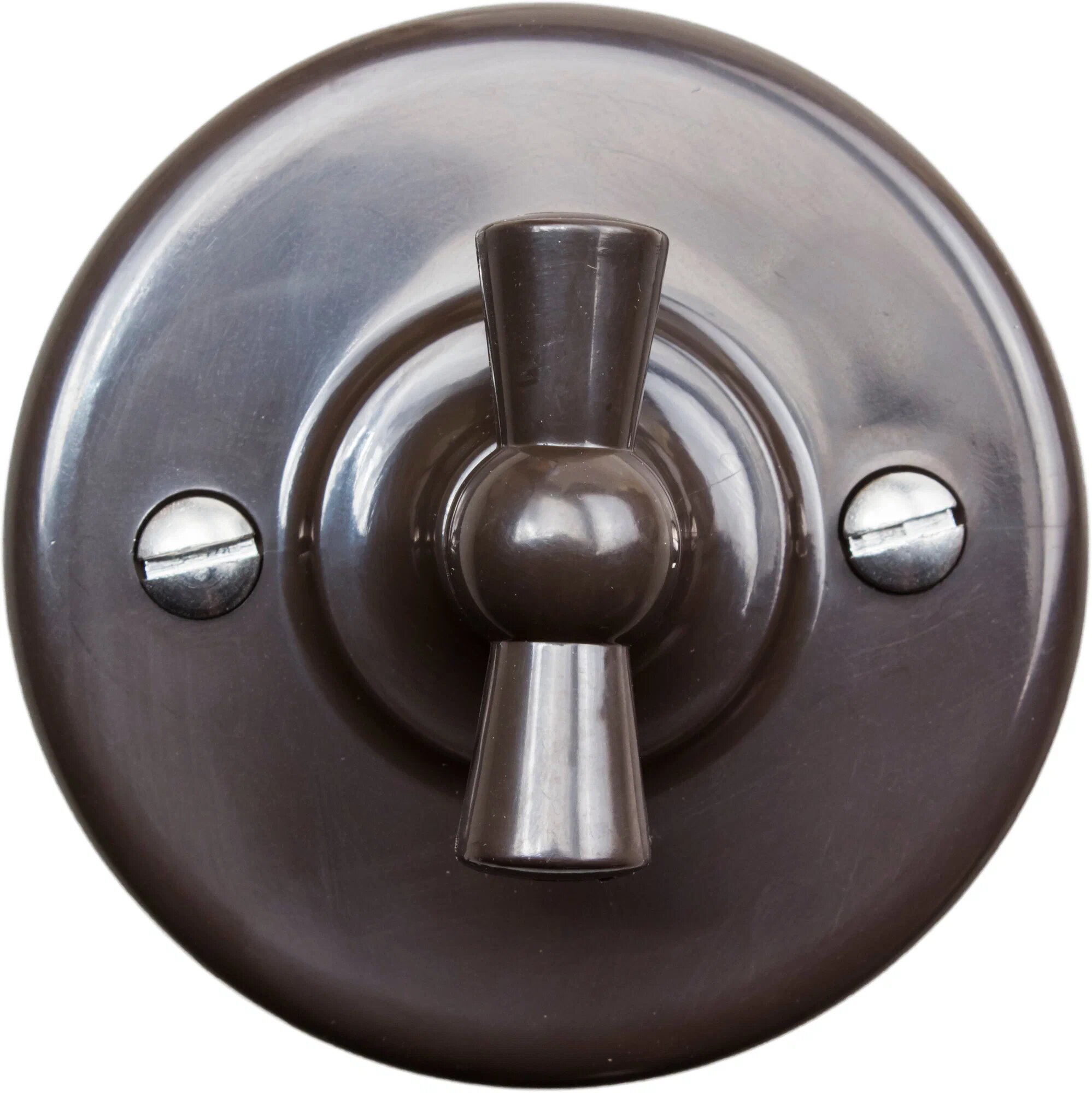 Выключатель перекрестный Bironi Лизетта, пластик коричневый B1-203-22