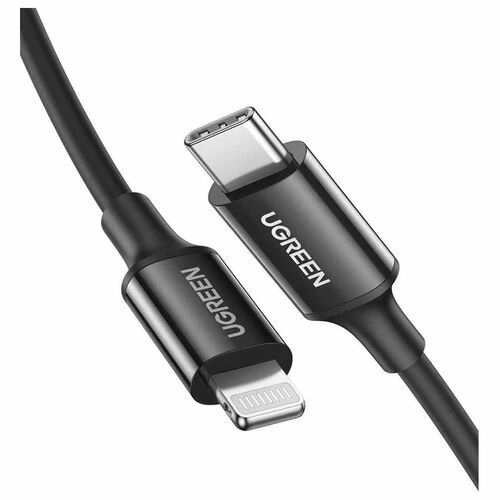 Кабель Lightning-Type-C, в нейлоновой оплетке (алюминиевый корпус) 1.00 м, черный Ugreen
