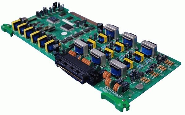 Плата 6-цифровых DT и 6-аналоговых SLT абонентов, D100-DSIB для АТС LDK-100 / 300 (подержанная)