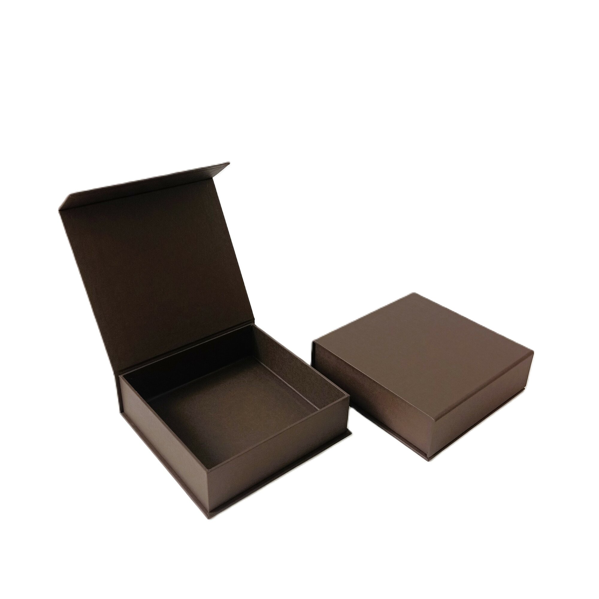 Подарочная коробка "SAnTimBox" 12,5 х 12,5 х 3,5 см, коричневая, Набор из 2 штук