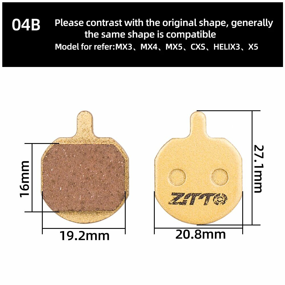 ZTTO Дисковые тормозные колодки, Цвет: MJ-04B, 04B