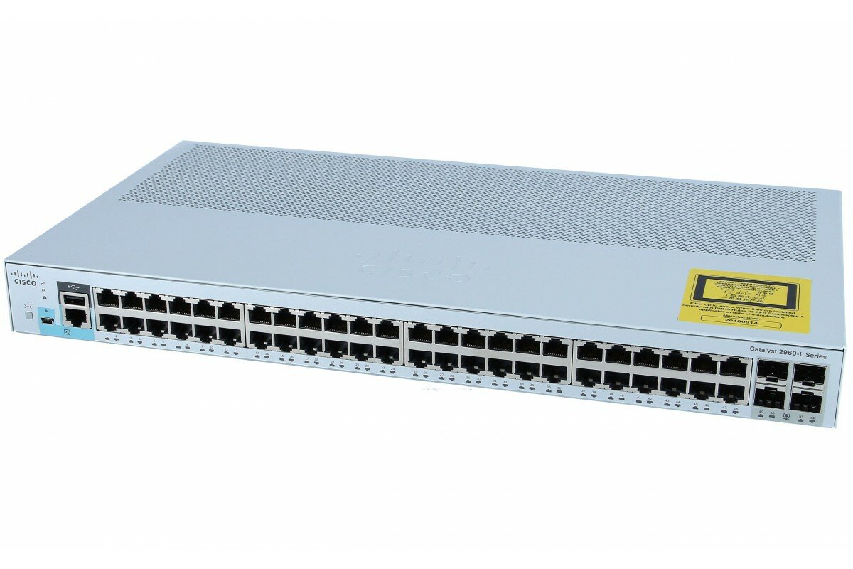 Коммутатор CISCO WS-C2960L-48PS-LL 48 х GigE L2 370W PoE