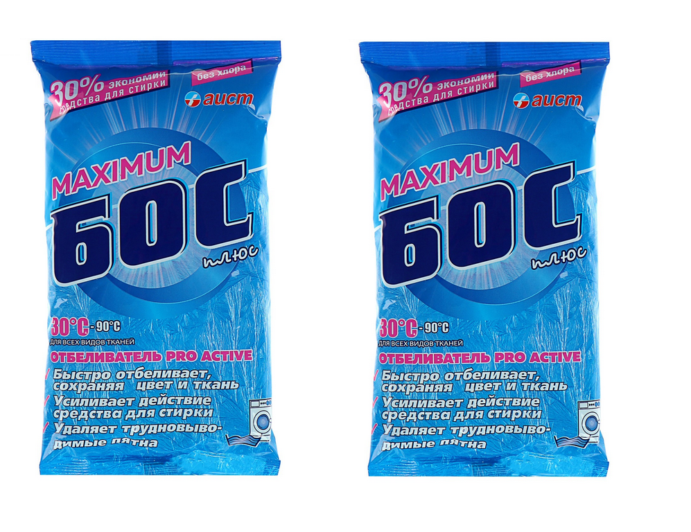 Отбеливатель БОС плюс maximum, 250 г - 2 штуки