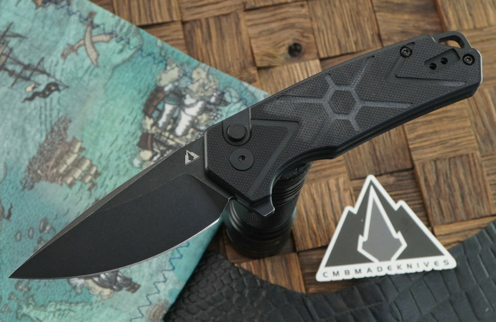 Складной нож CMB Made Knives TNB, сталь 14C28N, BC, рукоять черный G-10