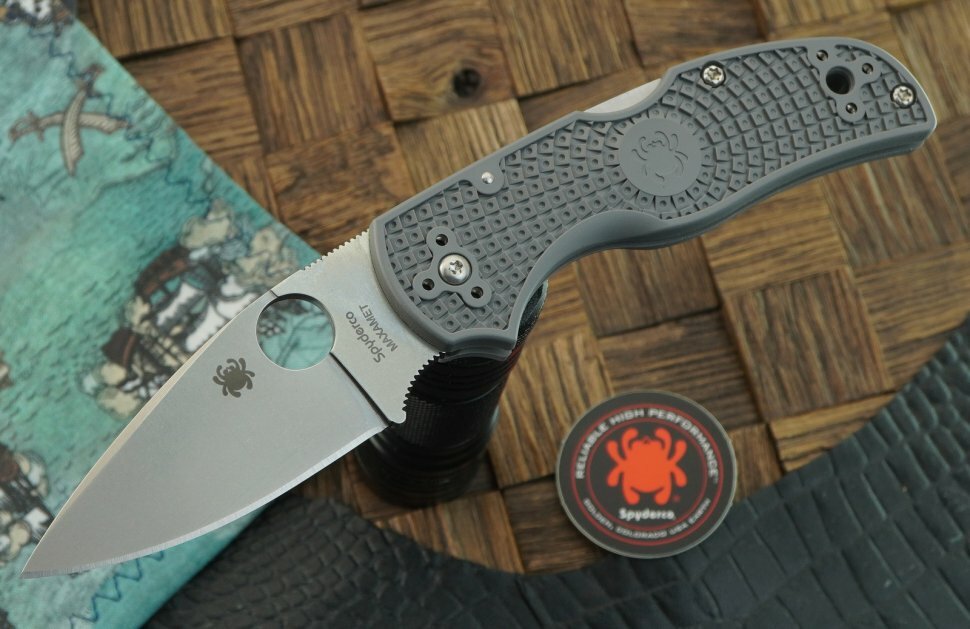 Складной нож Spyderco Native 5 Grey MAXAMET C41PGY5