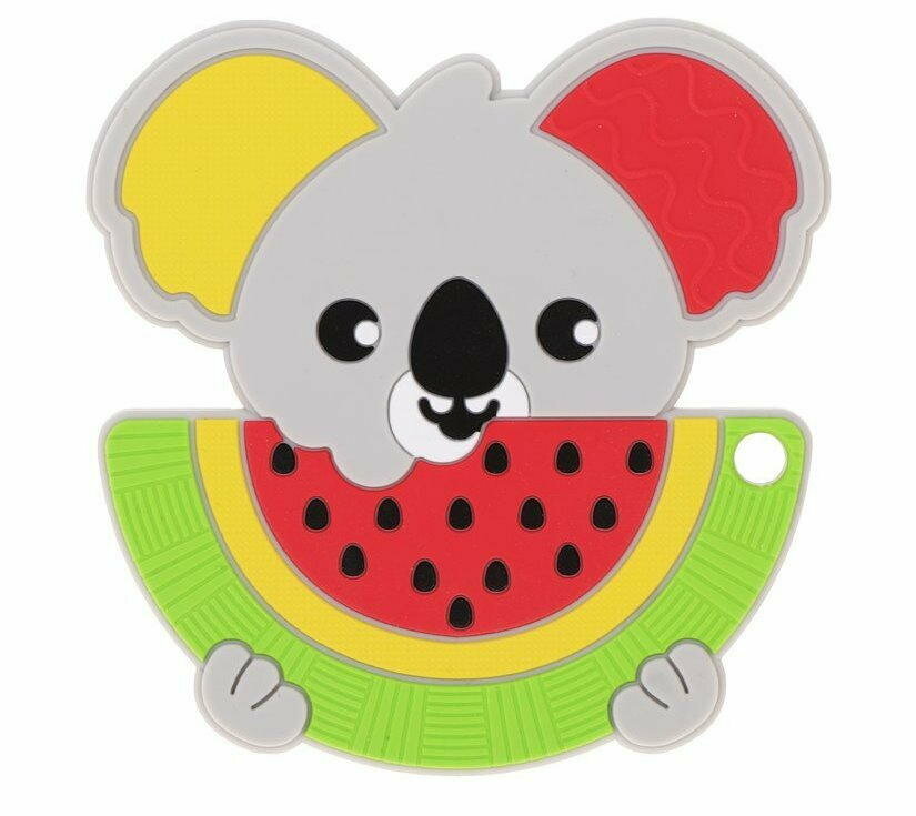 Грызунок "Коала и арбузик": ребристая поверхность, мягкий и