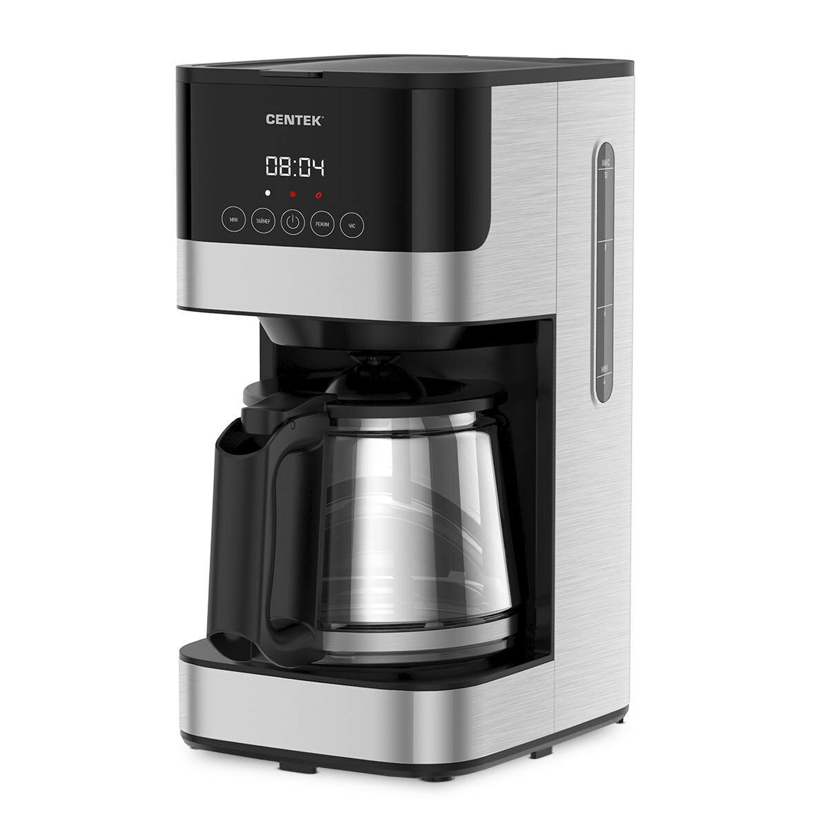 Кофеварка CENTEK CT-1150 (капельная , черная, 1000Вт, 1,5л,)