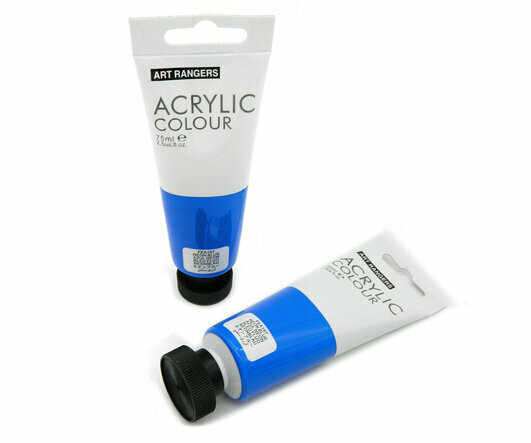 Краска акриловая 75 мл. Голубая Неон CE-171 в пластиковой тубе с европодвесом №167 MAGI-WAP