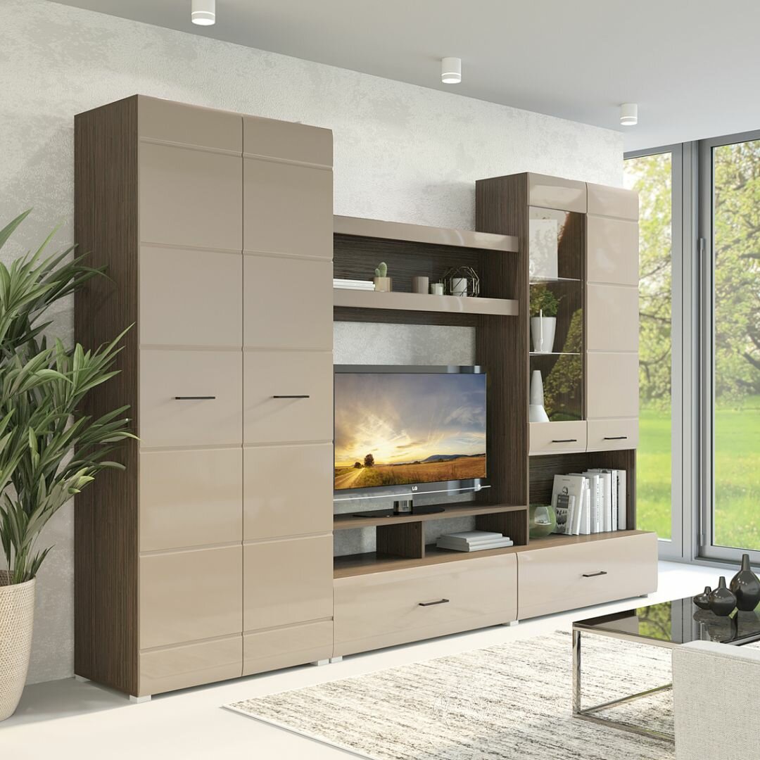 Гостиная "НЕНСИ-1" Венге - Капучино