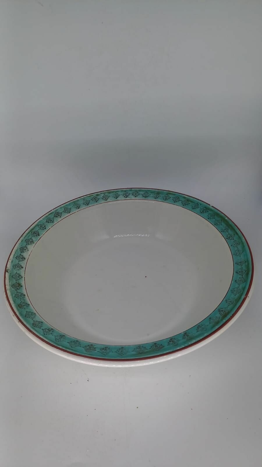 Салатник фарфоровый с декором, винтаж, СССР