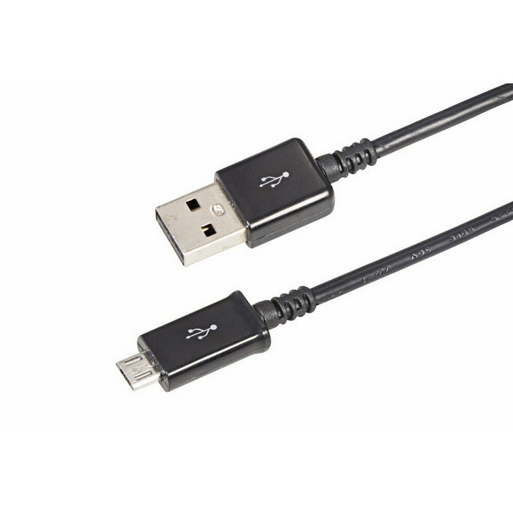 Кабель передачи данных microusb длинный штекер 1 м черный rexant 18-4268