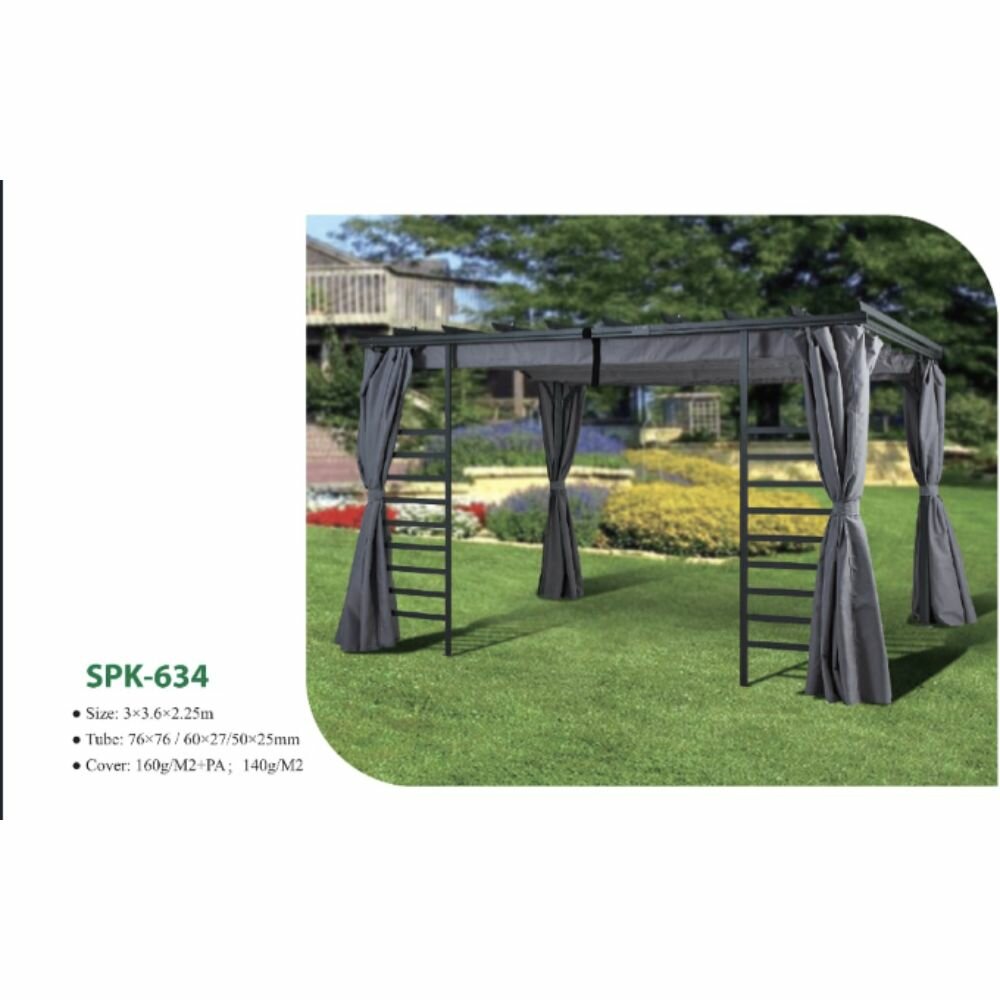 Беседки алюминиевые 3 метра на 3 метра spk-634vr70