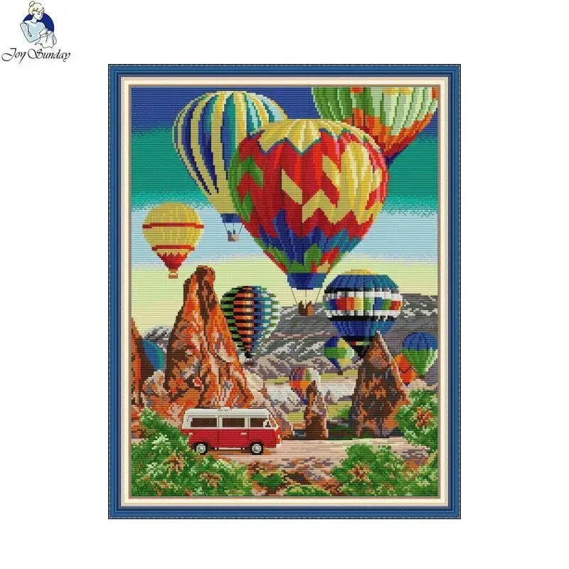 Набор для вышивки крестом Joy Sunday "Воздушные шары" 14CT White Cloth