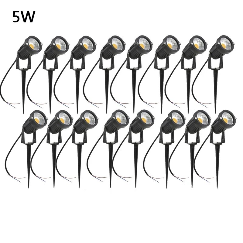 TAJDLED Уличные водонепроницаемые садовые Серый, PC 5W 16Pack, voltage DC12-24V, Warm white 3000K