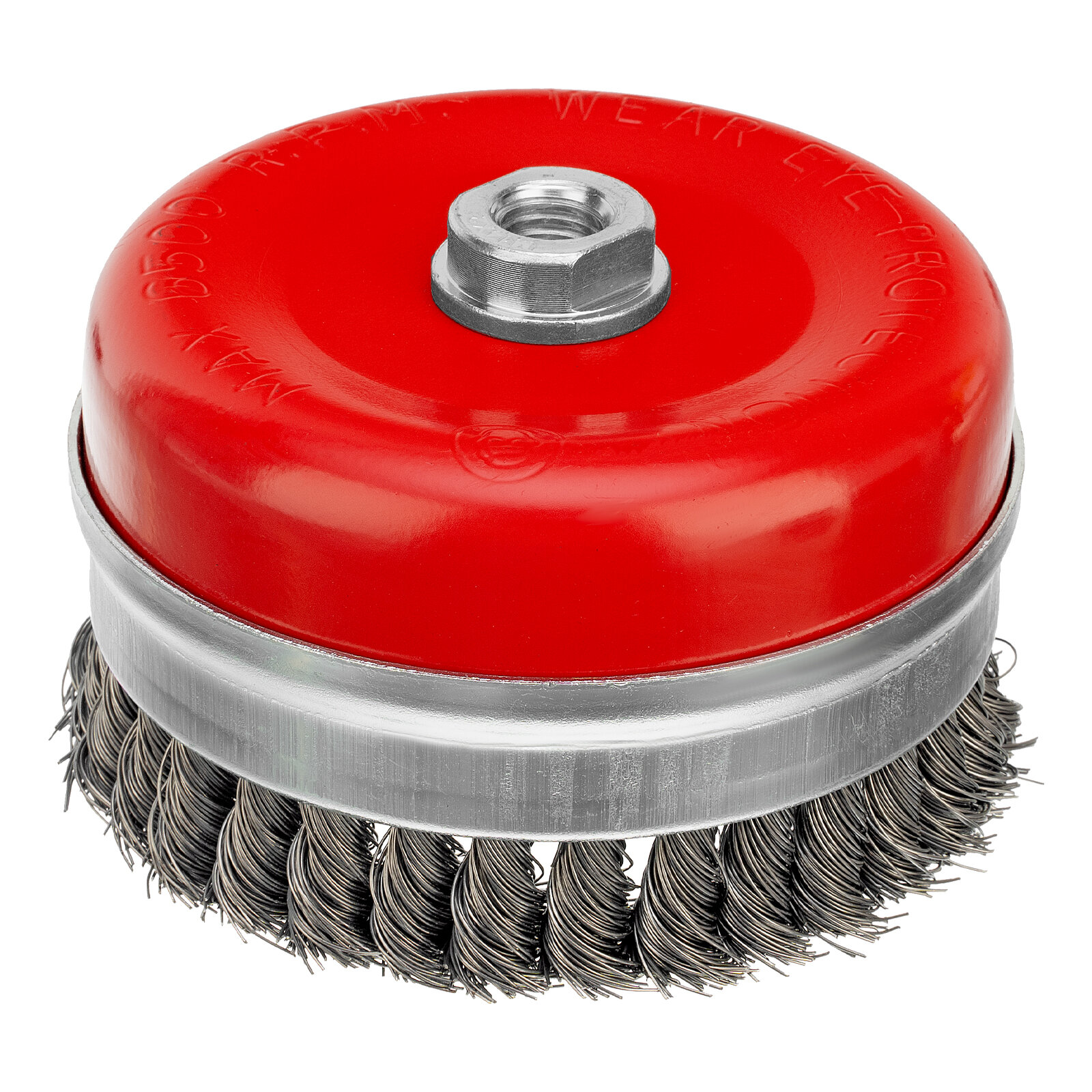 Щетка для УШМ MATRIX Heavy Duty, 125 мм, М14, "чашка", крученая проволока 0,5 мм (74674)