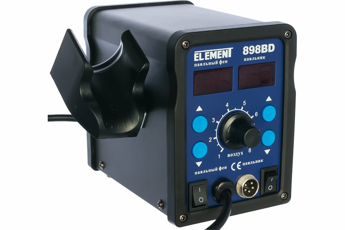 ELEMENT Паяльная станцияфен+паяльник 898BD 15297