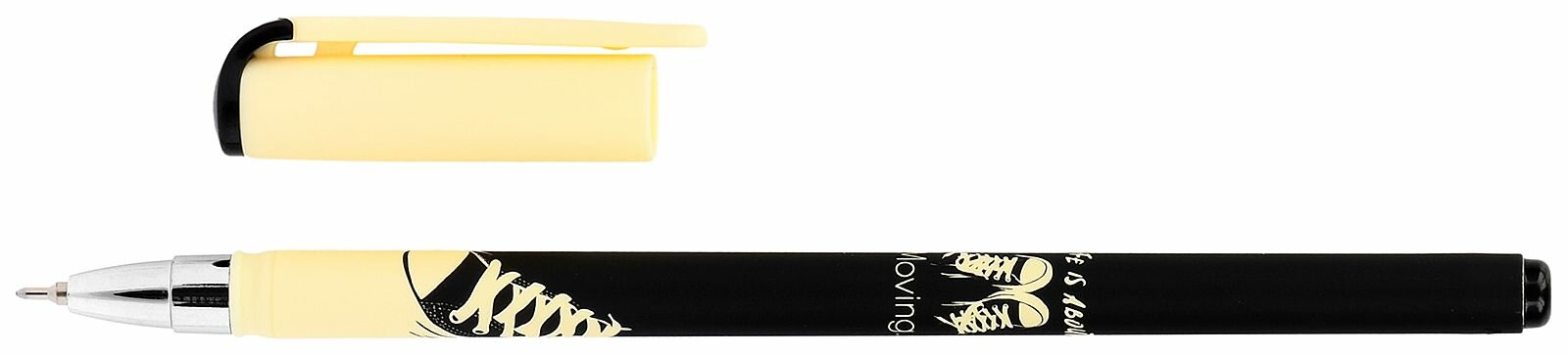 Масляная ручка LOREX "Youth", Keds, Slim Soft, синяя, 0,5 мм, бежевый круглый корпус (LXOPSS-YT3)