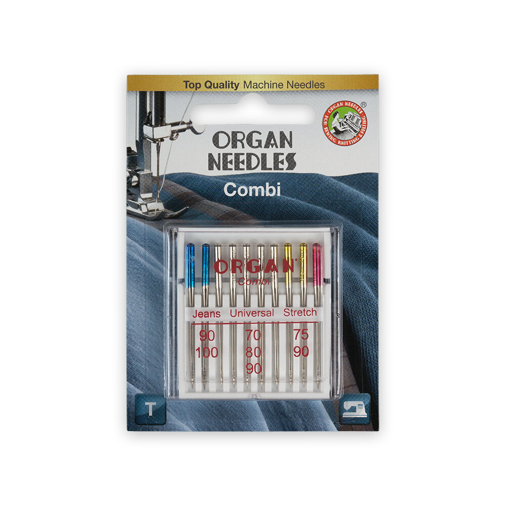Иглы для швейных машин "ORGAN" COMBI 10 шт 5111000BL ассорти