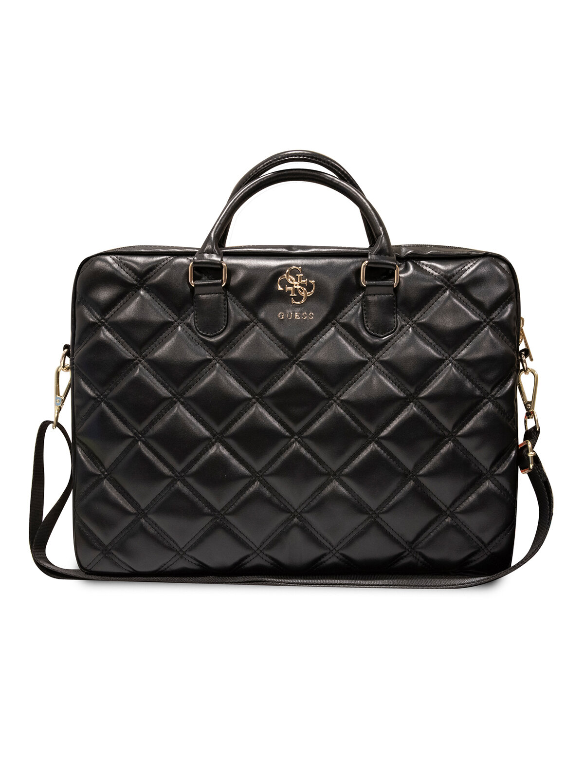Guess для ноутбуков 15"/16" сумка Quilted Bag 4G metal logo with Zipper Black