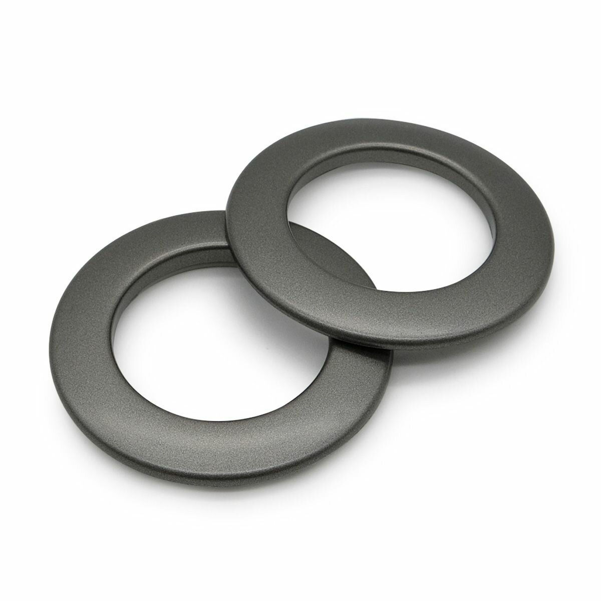 Люверс шторный круглый d-35мм с классич. замком пластик, 36 матовый черный никель