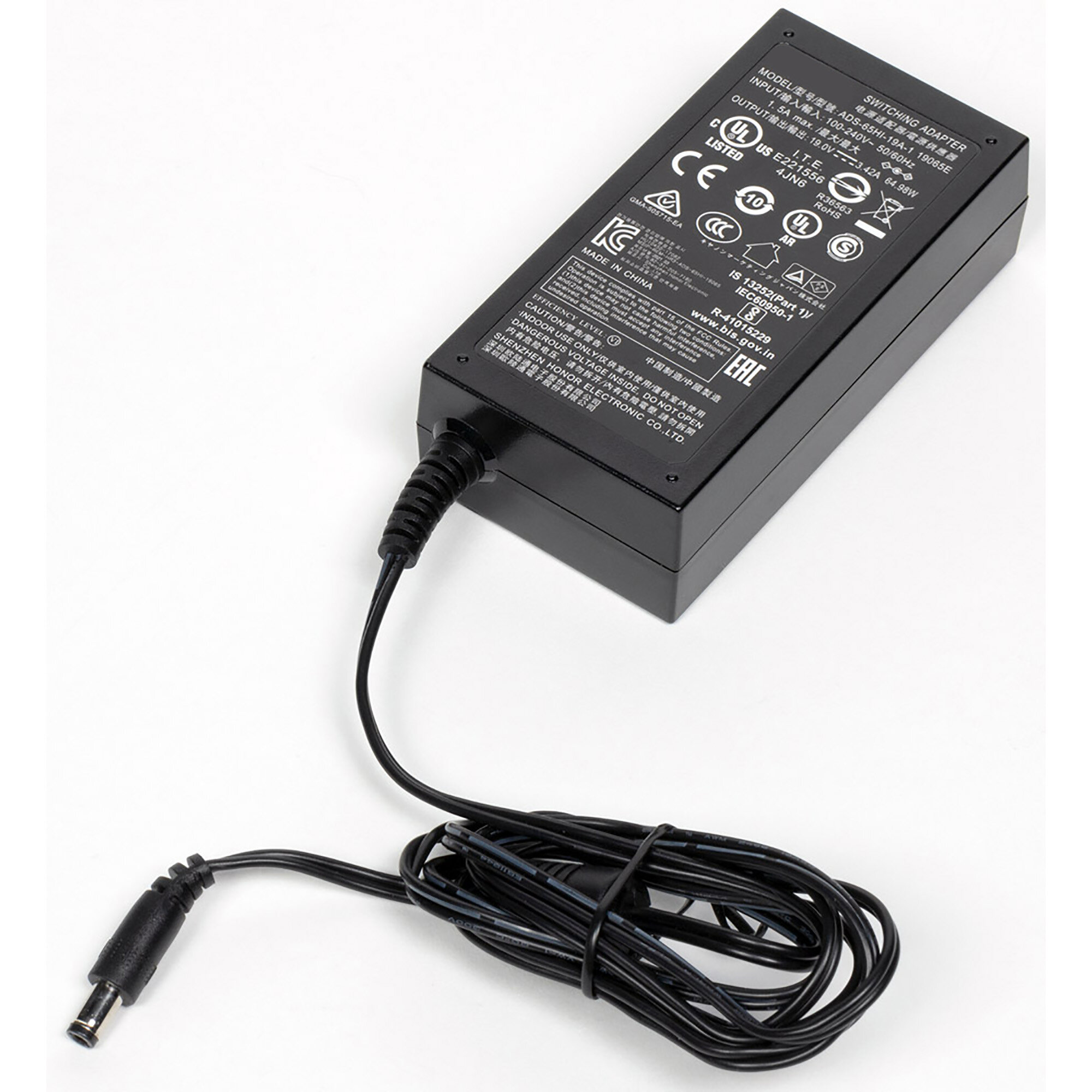 Блок питания (сетевой адаптер) для монитора MSI 19V 3.42A 64.98W 5.5x2.5 мм черный, с сетевым кабелем