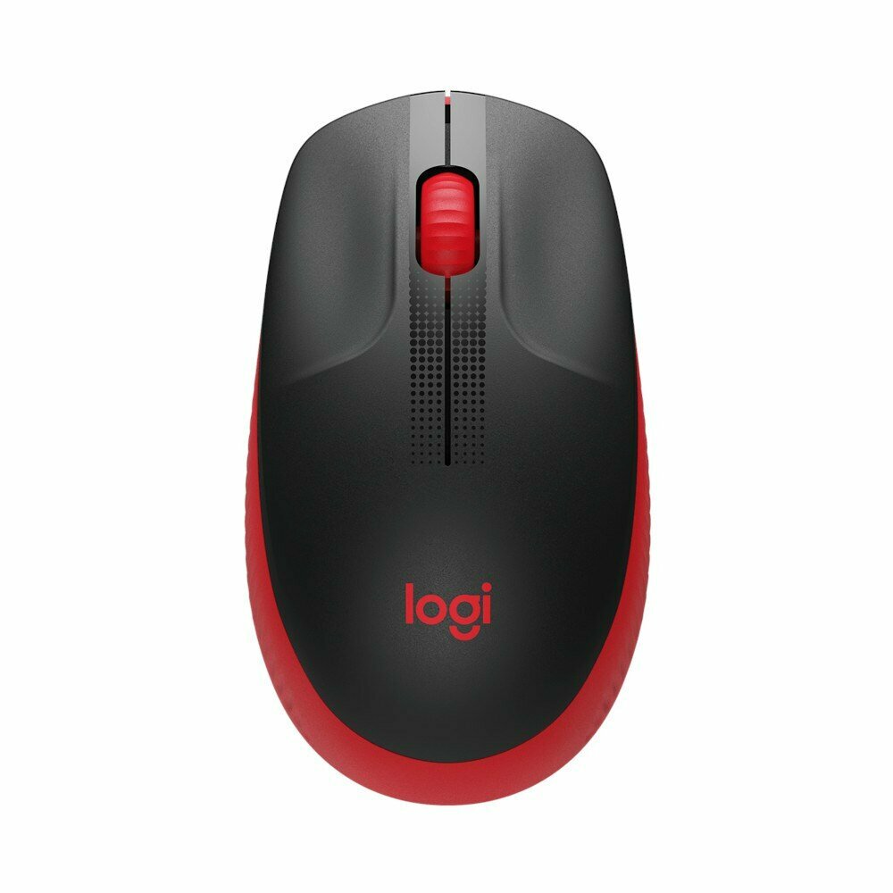 Мышь беспров. Logitech M190 красно-черная, USB (910-005908)