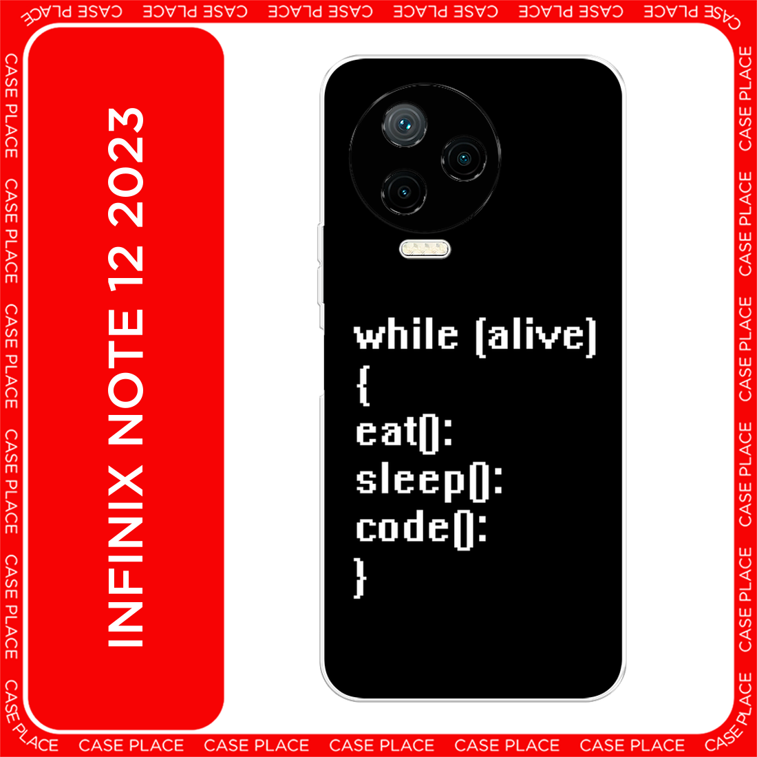 Чехол на Infinix NOTE 12 2023 / Инфиникс Нот 12 2023 с принтом Программист 2