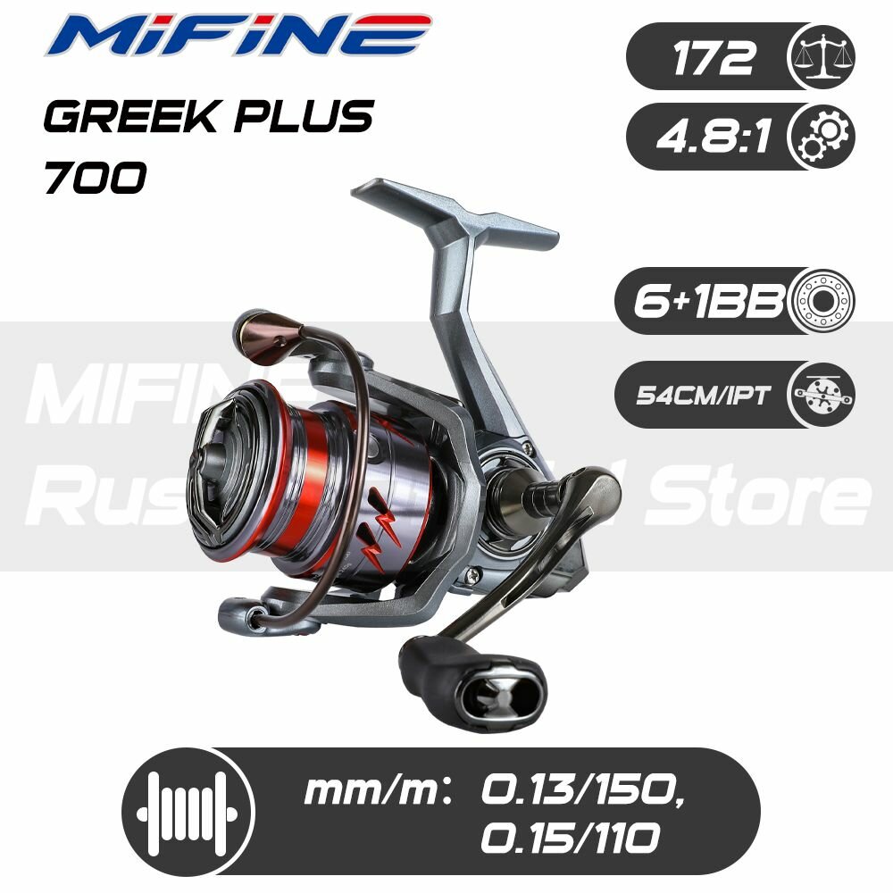 Катушка рыболовная GREEK X PLUS 700F 6+1B