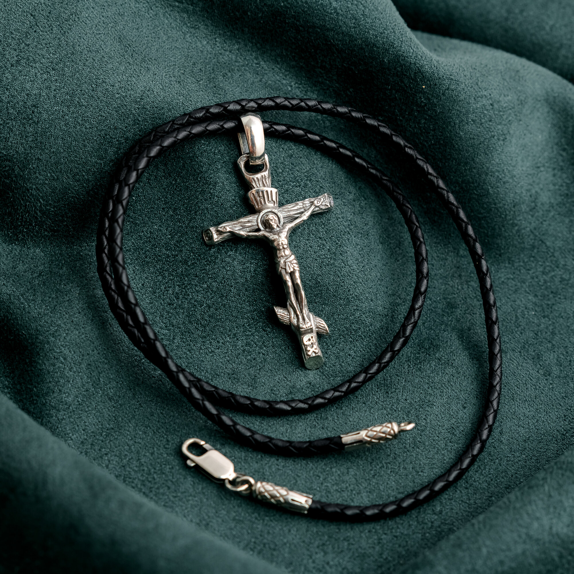 Комплект украшений Леона, серебро, 925 проба, чернение