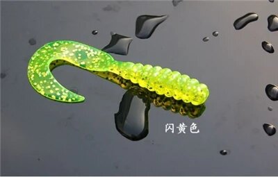 Червяк мягкий рыболовный, light green, 100 шт